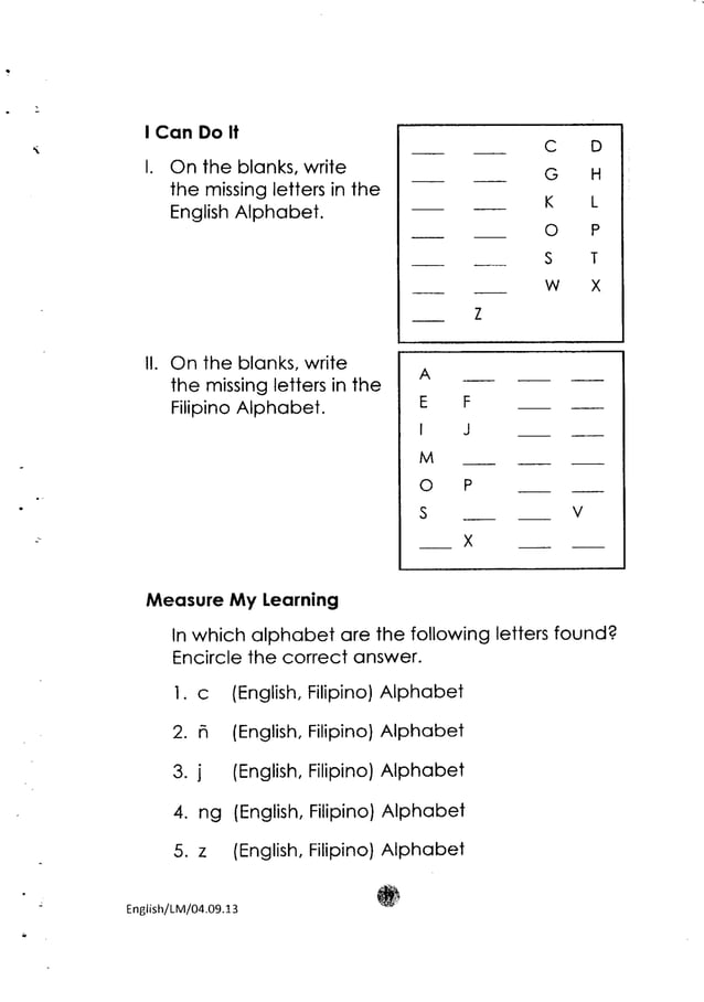 K TO 12 GRADE 2 LEARNING MATERIAL IN ENGLISH | PDF