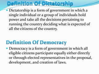Dictatorship Definition