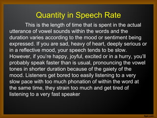 English III: RATE OF SPEECH | PPT