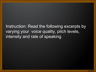English III: RATE OF SPEECH | PPT
