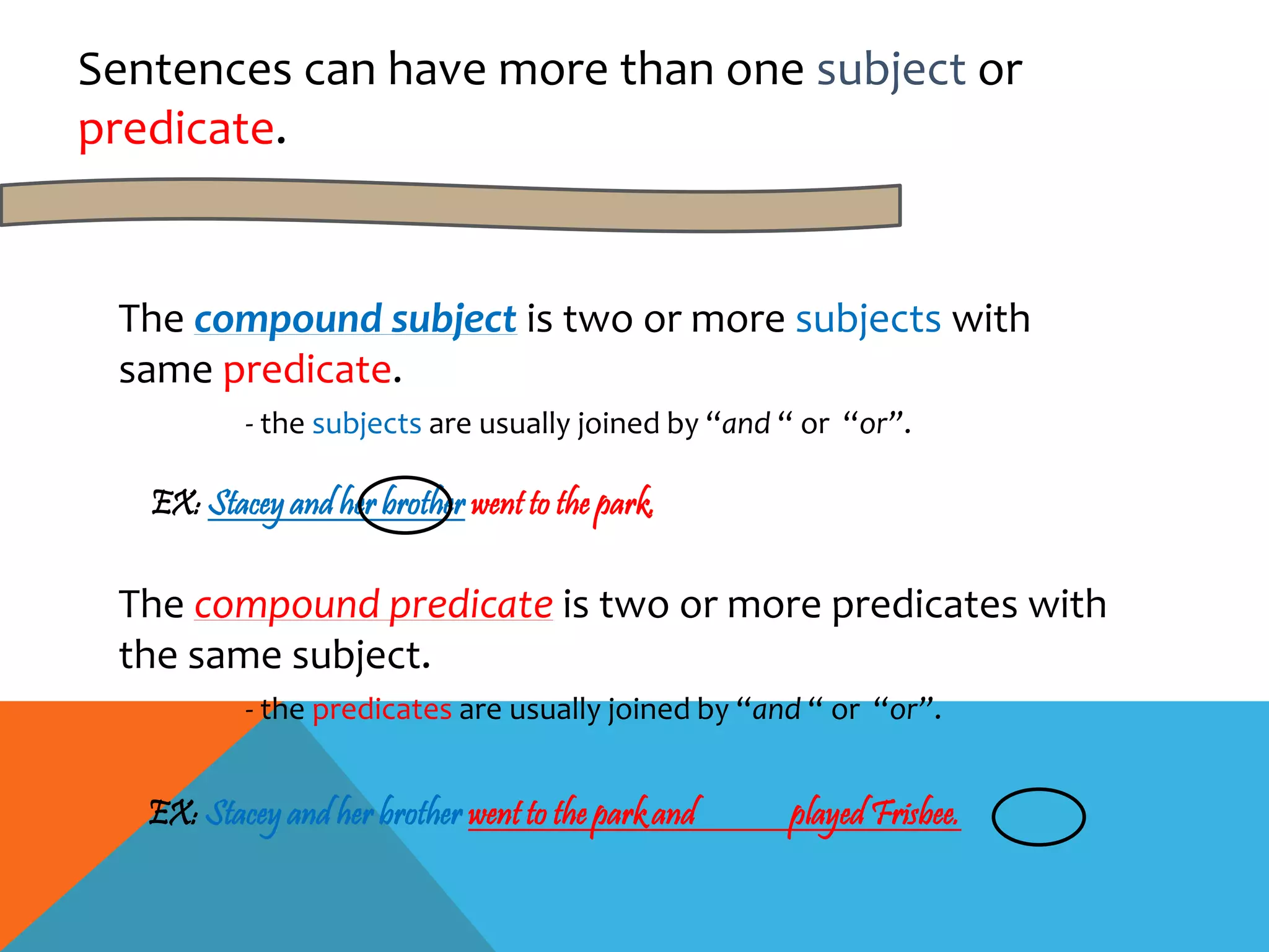 SUBJECT AND PREDICATE | PPTX | Chemistry | Science