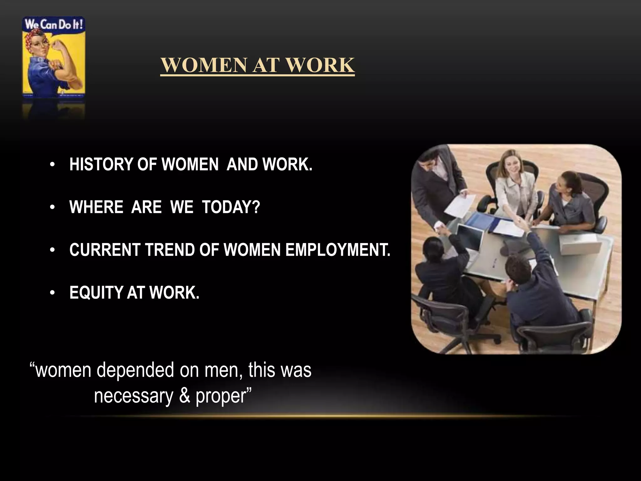 “WOMEN EMPLOYMENT” | PPTX