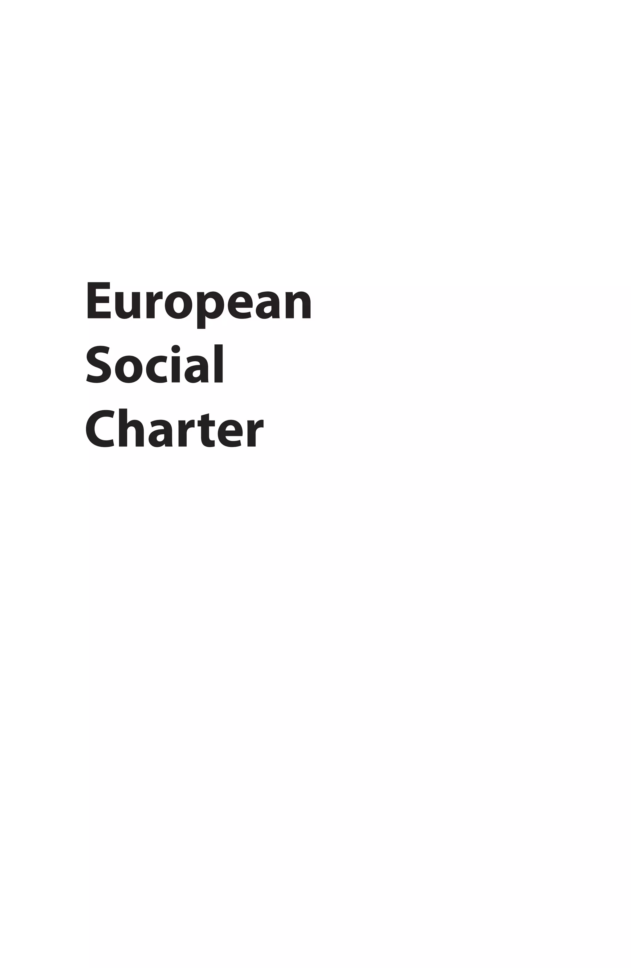 European Social Charter | PDF