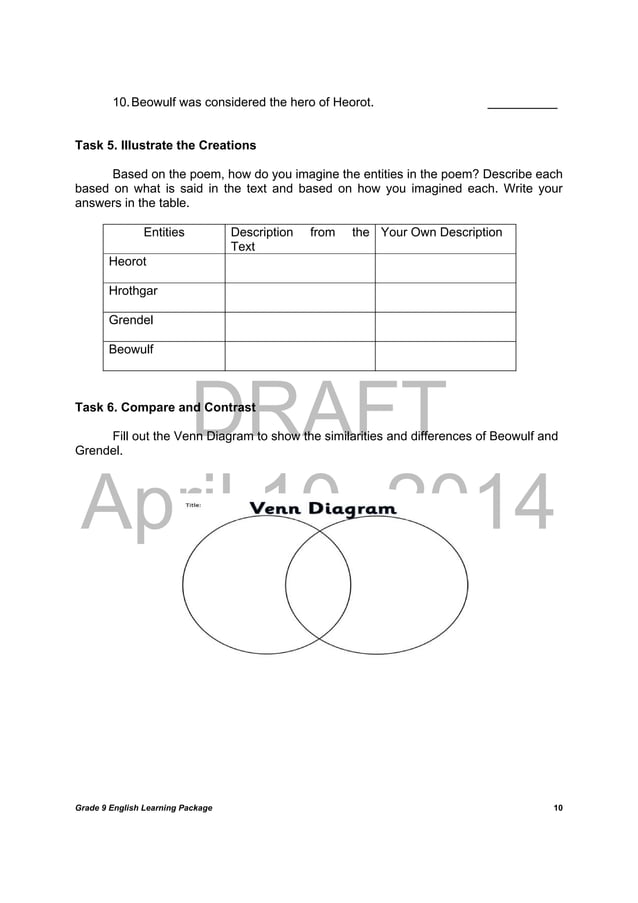 Grade 9 English Module | PDF