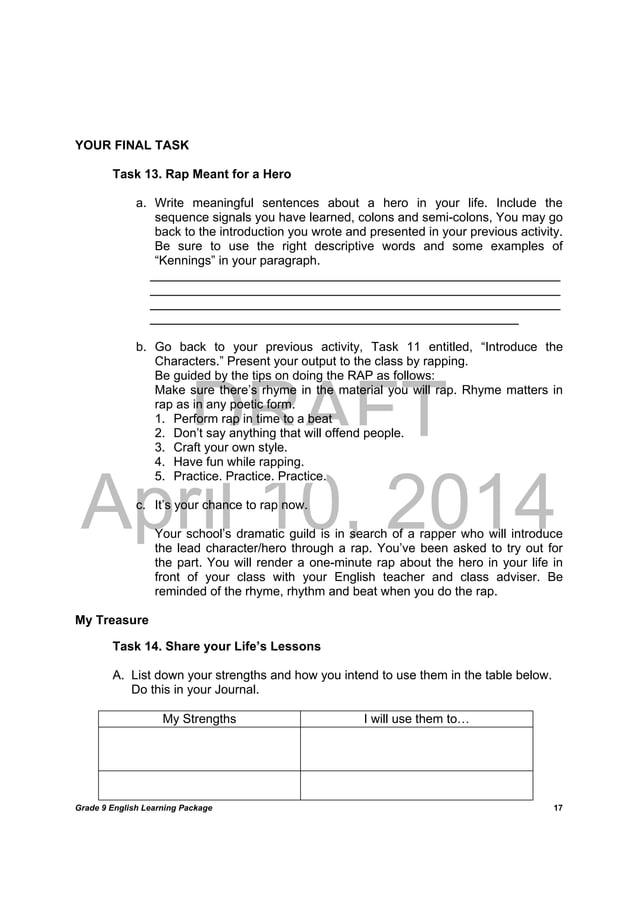 Grade 9 English Module | PDF