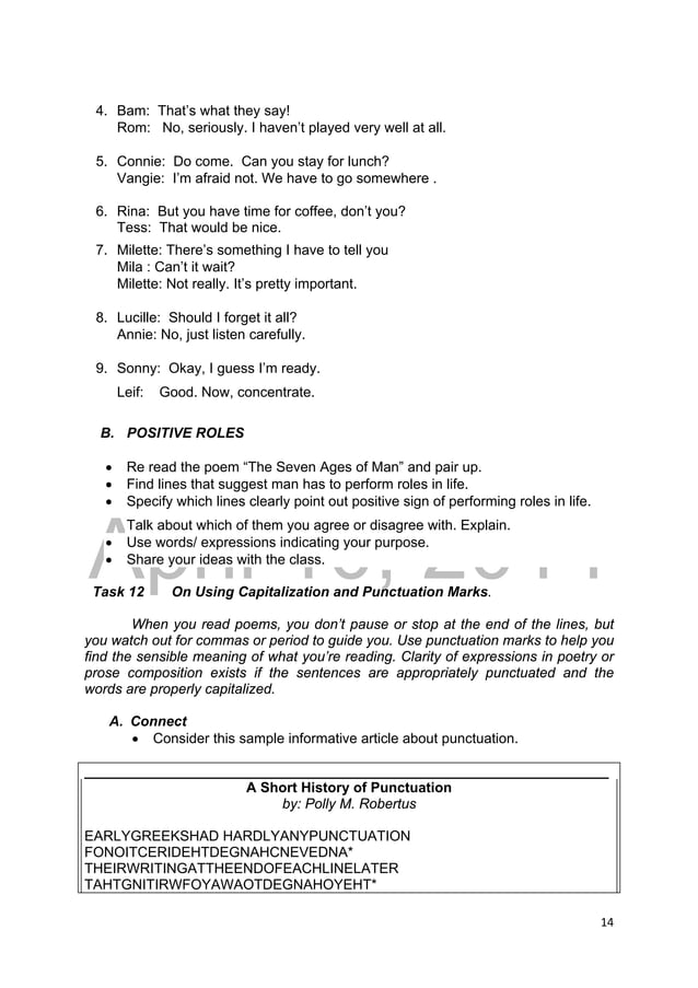 Grade 9 English Module