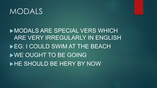 ENGLISH MODAL VERB FORMS | PPTX