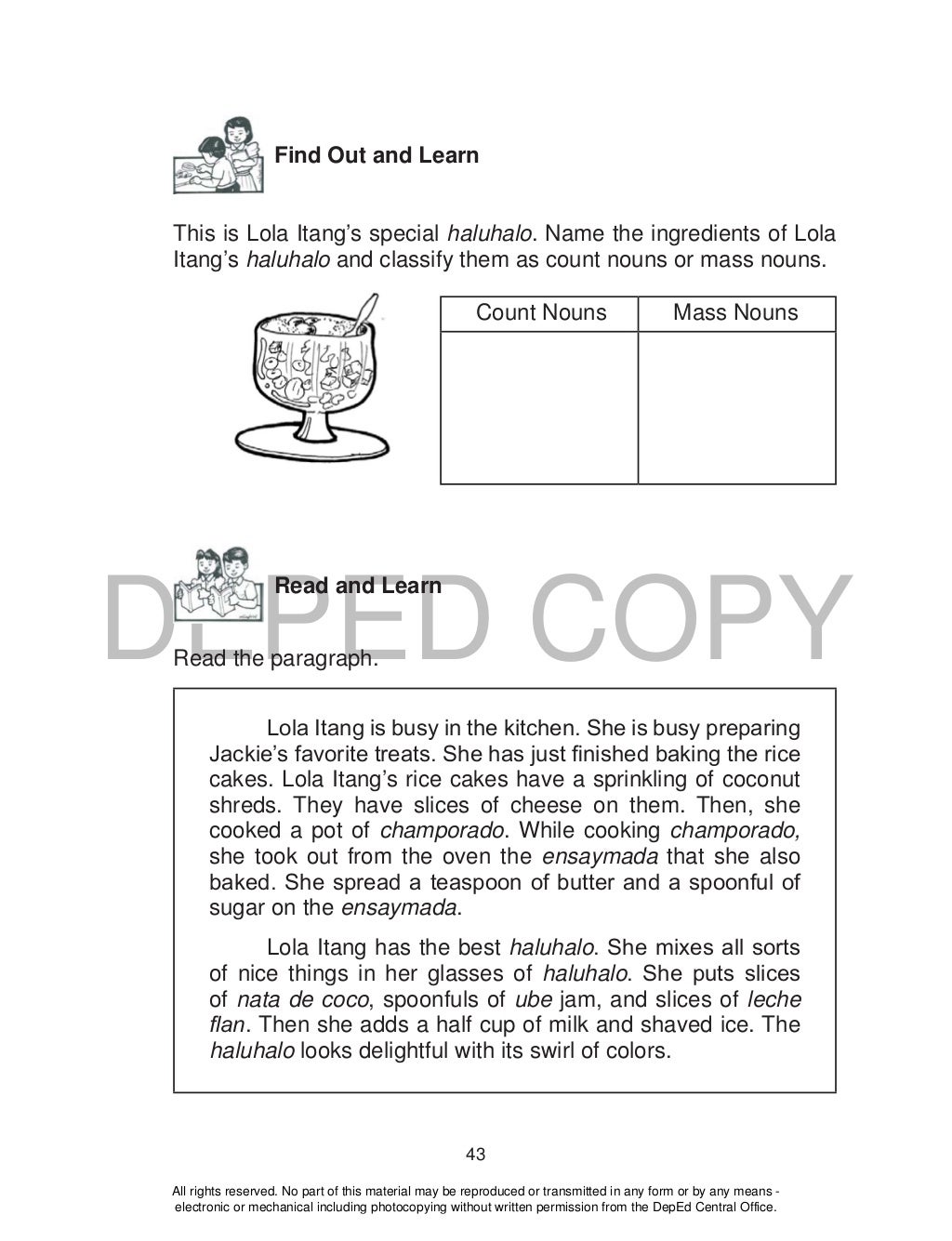 K TO 12 GRADE 4 LEARNER’S MATERIAL IN ENGLISH (Q1-Q4)