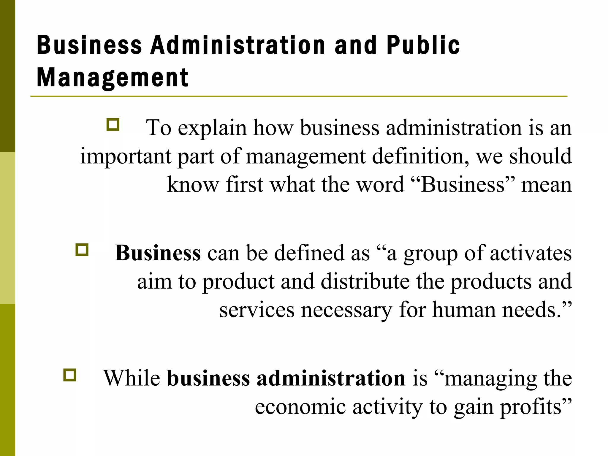 Business Administration | PPT