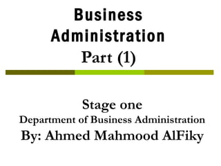 Business Administration | PPT