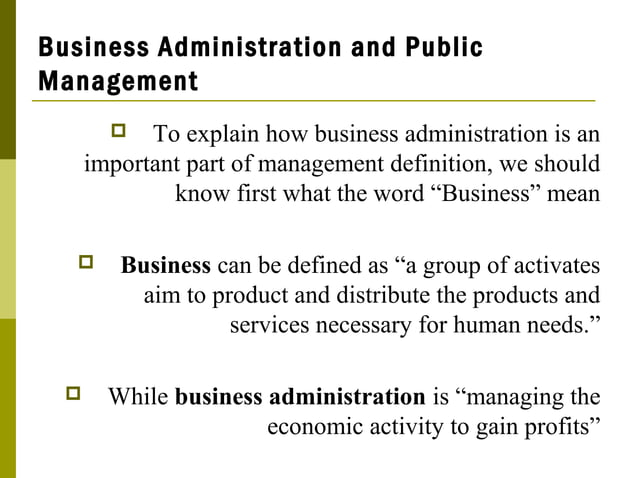 Business Administration | PPT | Business Administration | Business