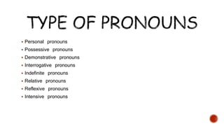 Conjunction & Pronouns | PPTX