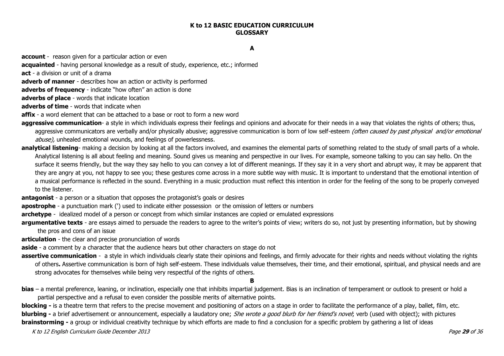 k-12 Curriculum Guide English Grade 10 | PDF