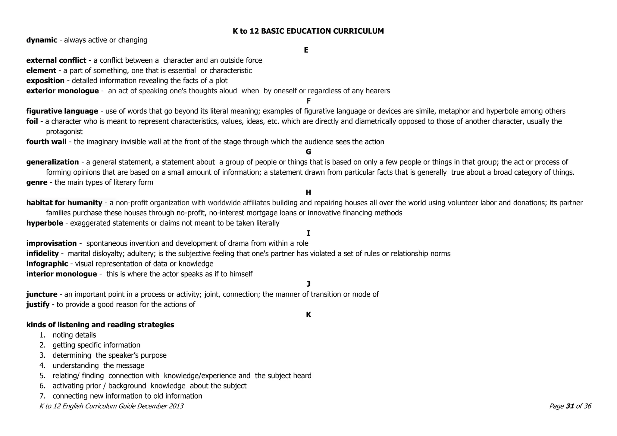 k-12 Curriculum Guide English Grade 10 | PDF