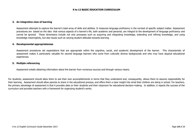 k-12 Curriculum Guide English Grade 10 | PDF