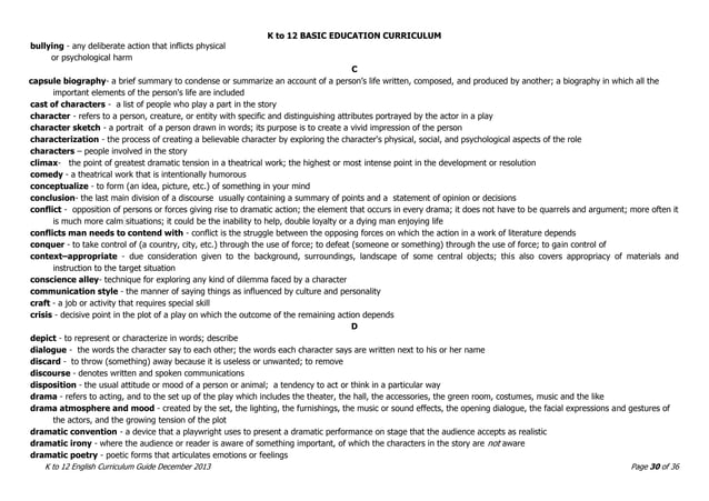 k-12 Curriculum Guide English Grade 10 | PDF