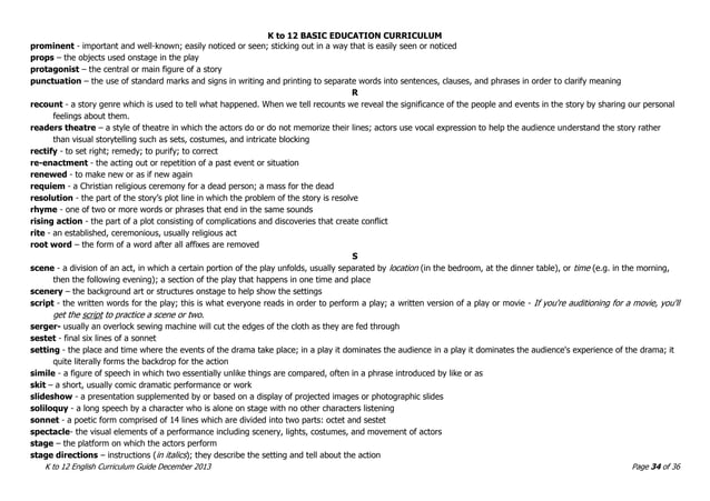 k-12 Curriculum Guide English Grade 10 | PDF