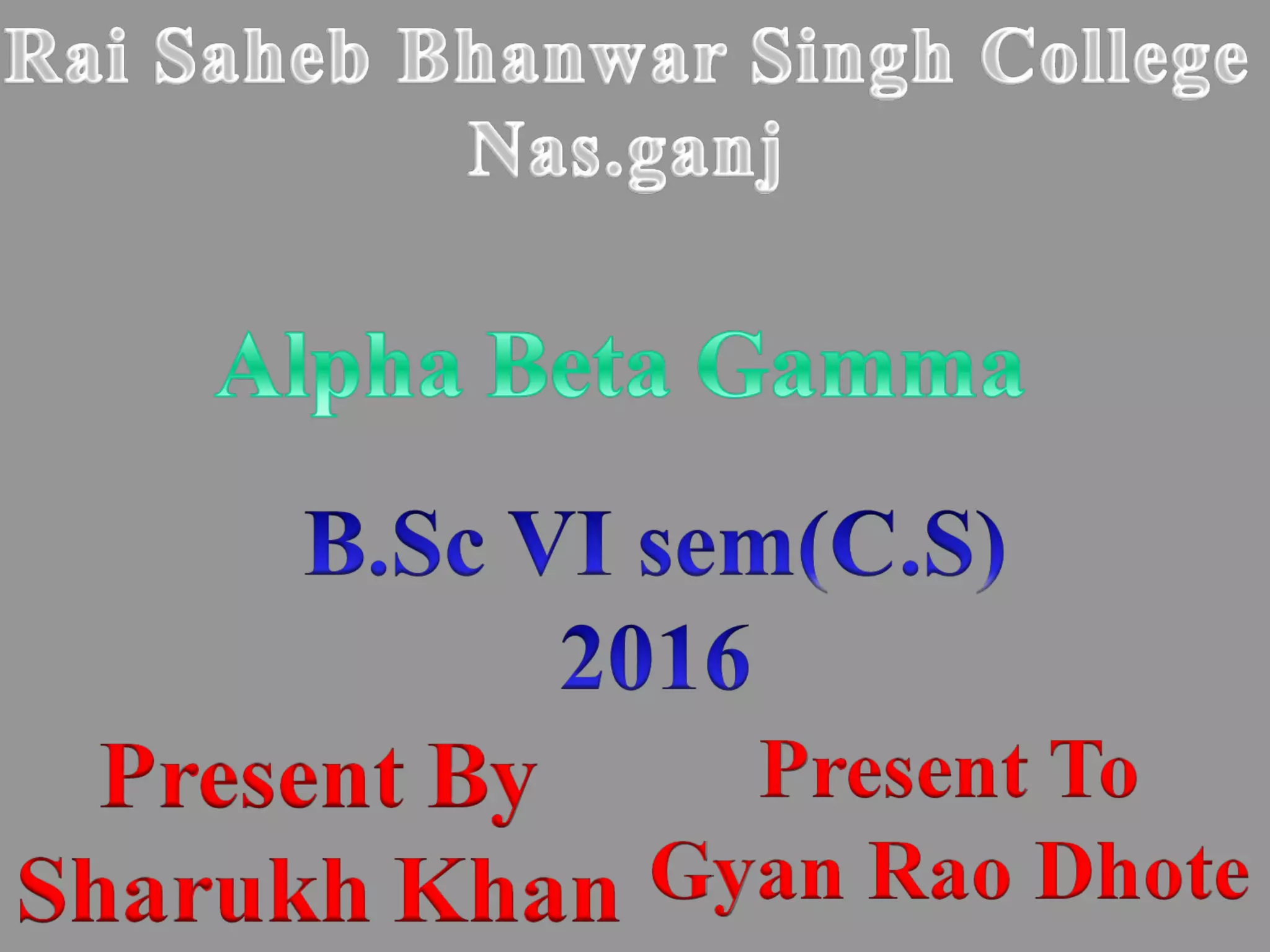 alpha beta gammma English | PPT