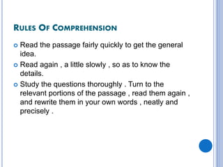 comprehension | PPTX