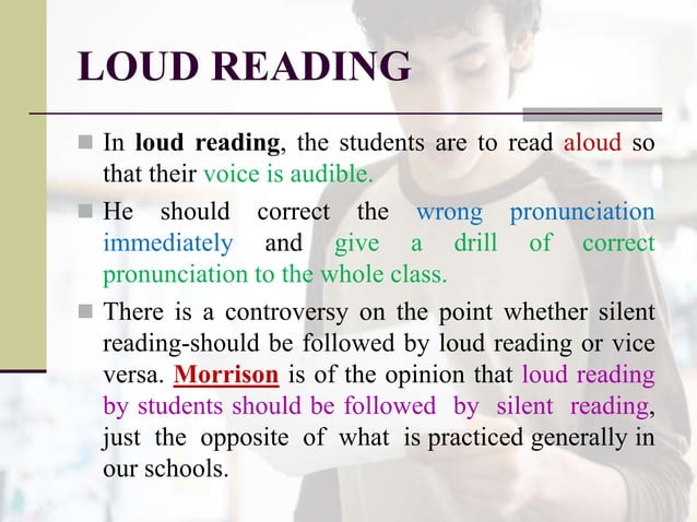 SILENT READING AND READING ALOUD WITH A EXPRESSION | PPTX | Homework ...