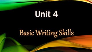 Basic Writing Skill | PPTX