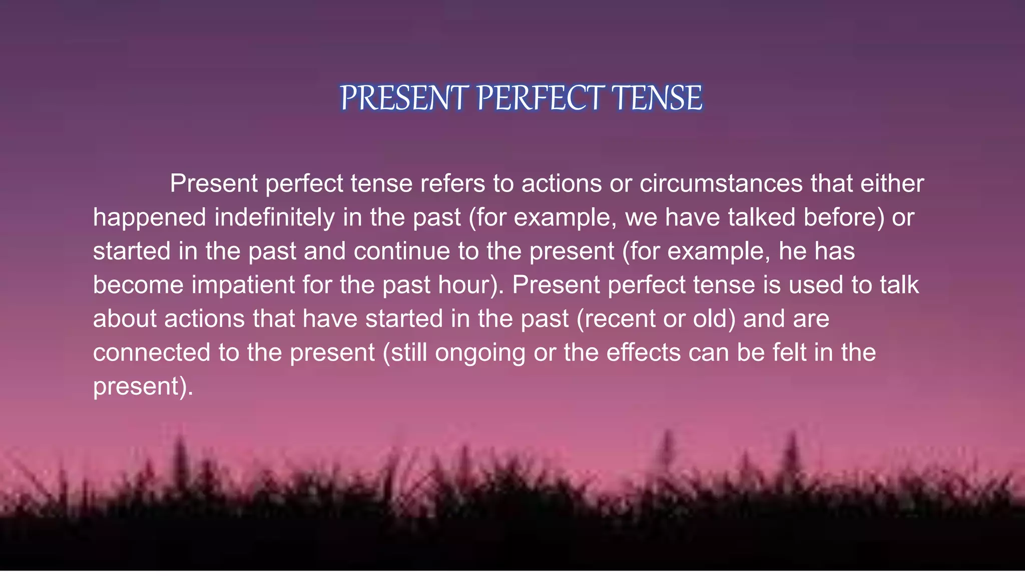 simple past tense and present perfect tense | PPT