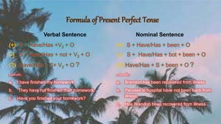 simple past tense and present perfect tense | PPT