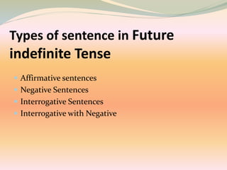 Future indefinite Tense ppt | PPTX