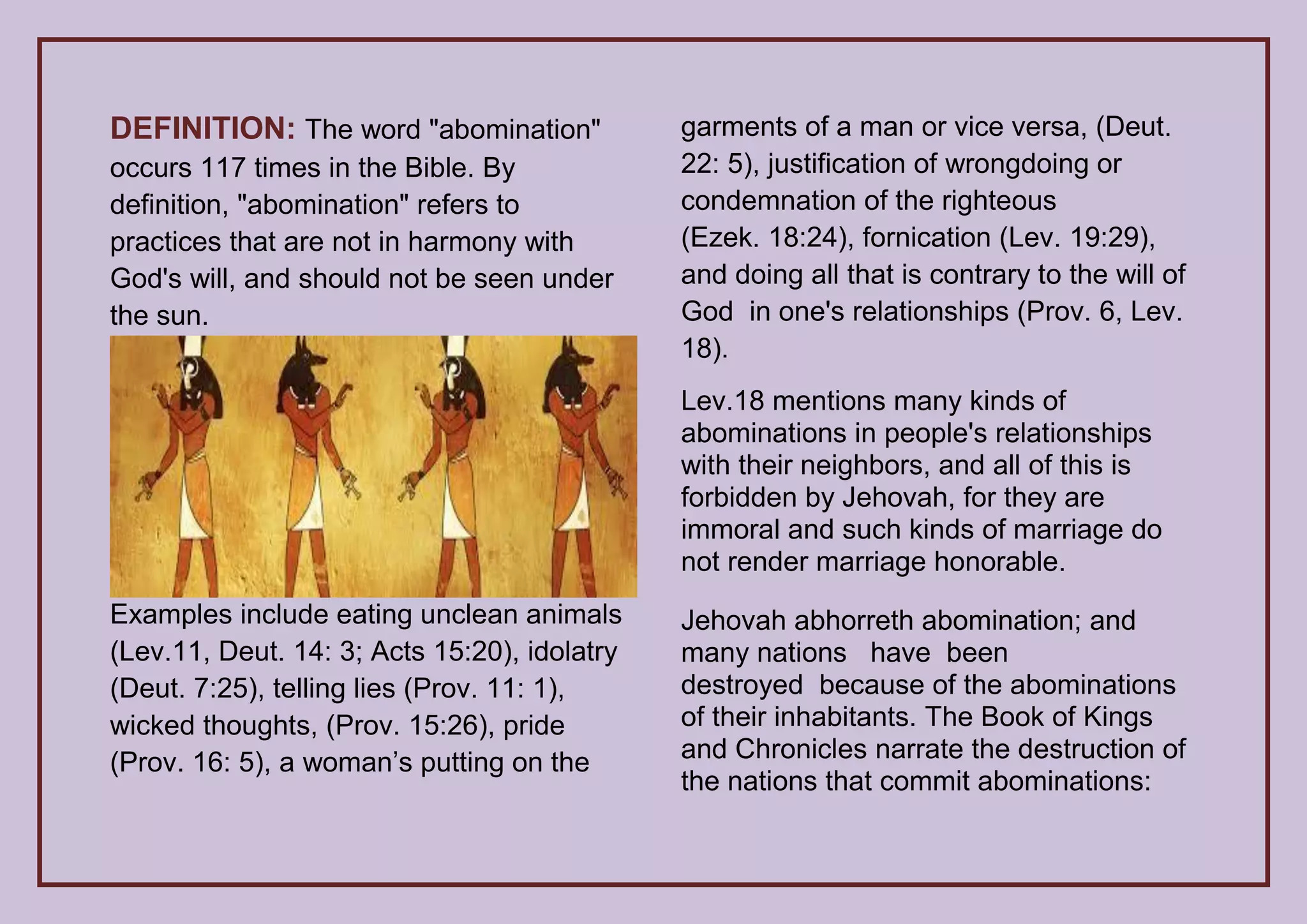 WHAT IS “AN ABOMINATION”? | PPT