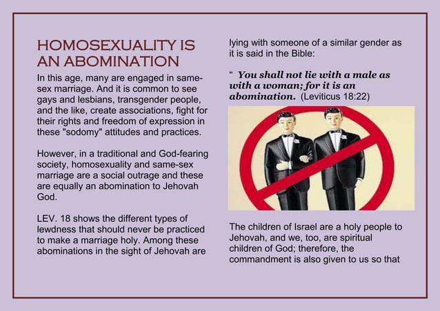 WHAT IS “AN ABOMINATION”? | PPT