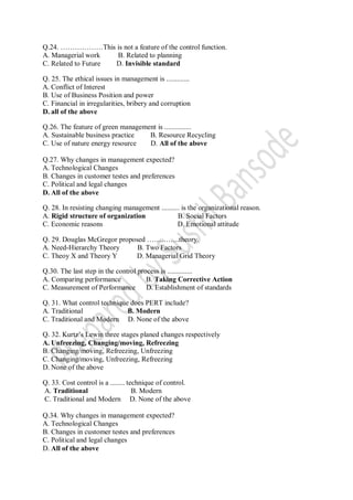Management Principles and applications B.Com. I Semester II | PDF