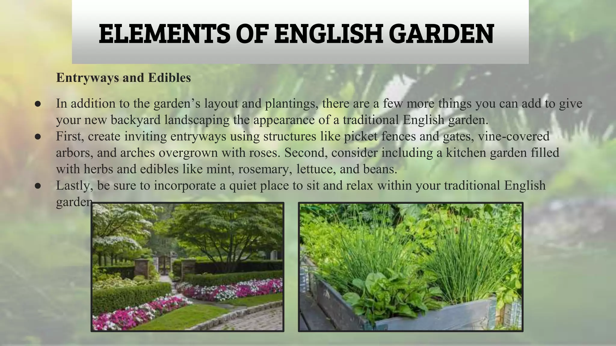 Landscape- English Gardens (Architecture) | PPTX