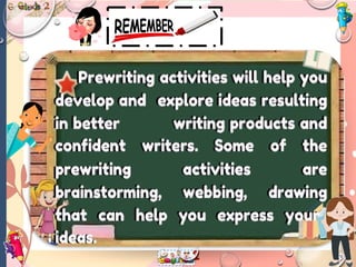 Generate ideas through prewriting activities | PPSX