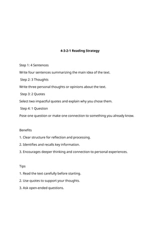 Comprehensive English Grammar and Reading Strategies Guide | DOCX