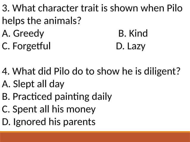 Identifying elements in the story. Arrange the events in the story | PPTX