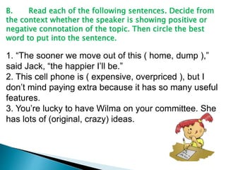 English 5-q2-week-7-denotation-and-connotation-health-by-sir-rei-marasigan-1 | PPTX