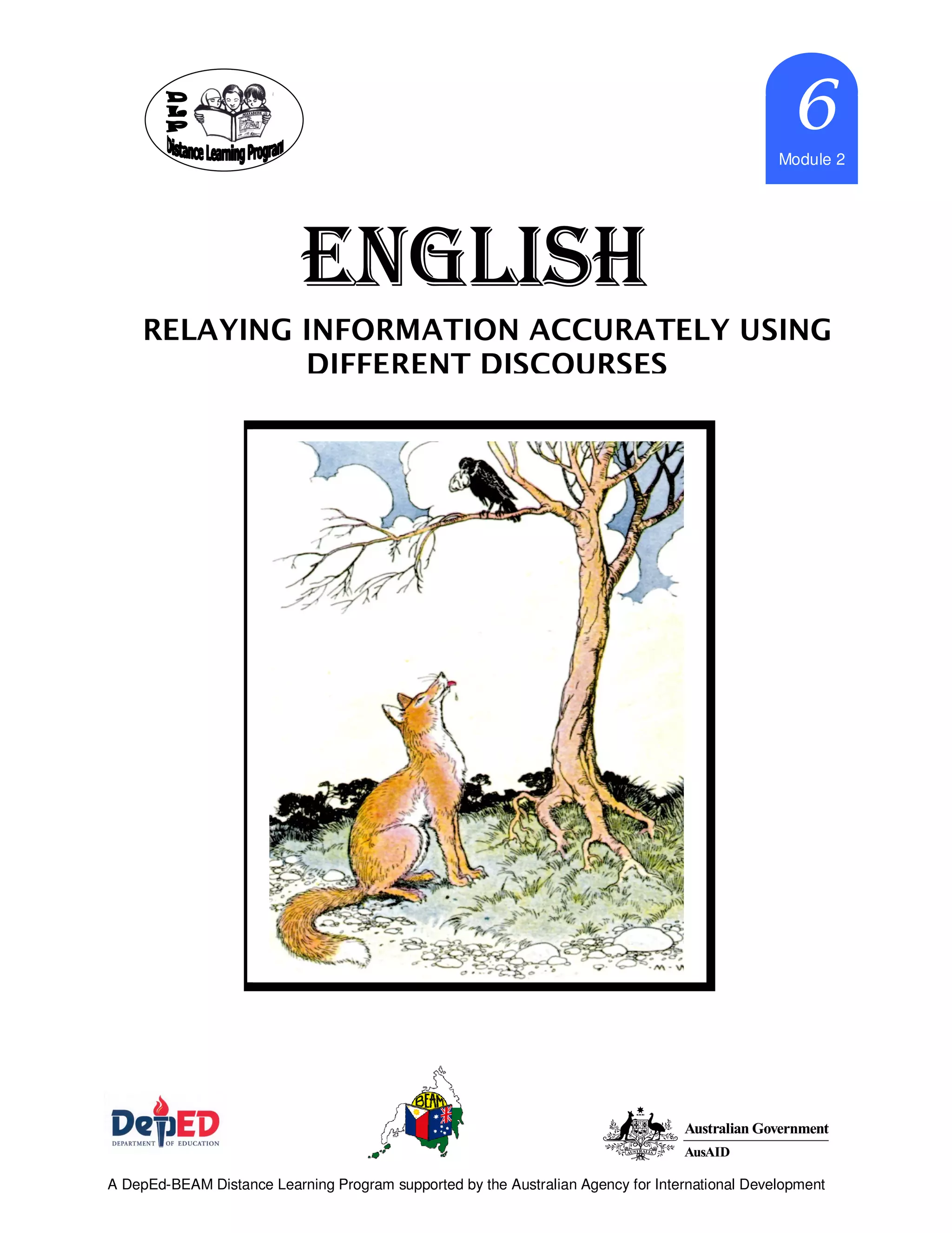 English 6-dlp-2-relaying-information-accurately-using-different-dis | PDF