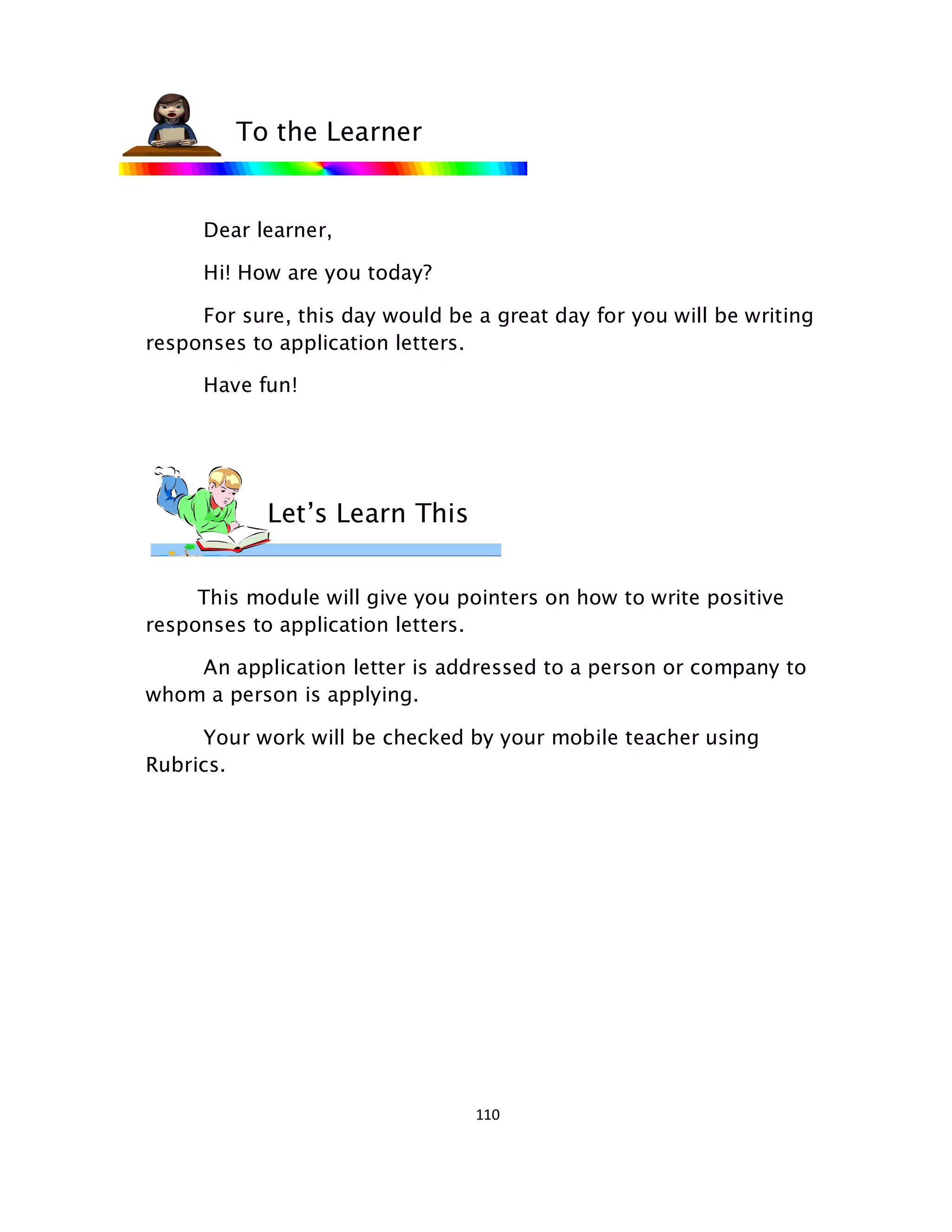 English 6-dlp-60-writing-repsonses-to-application-letters | PDF