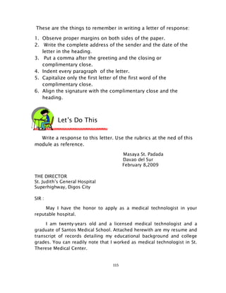 English 6-dlp-60-writing-repsonses-to-application-letters | PDF