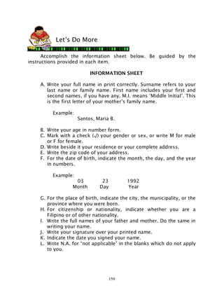 English 6-dlp-64-filling-out-information-sheet | PDF