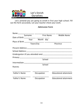 English 6-dlp-64-filling-out-information-sheet | PDF