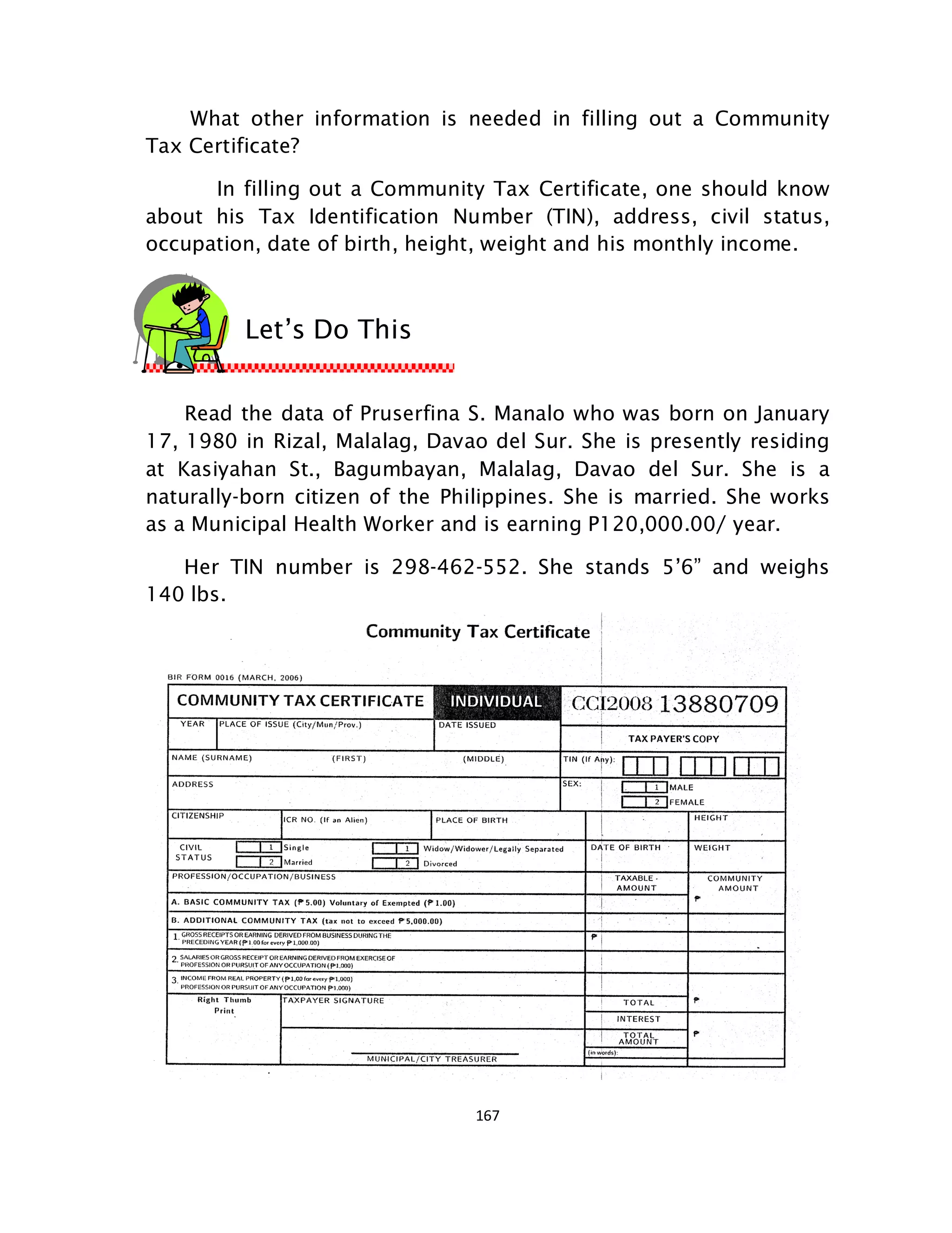 English 6-dlp-65-filling-out-community-tax-certificate | PDF