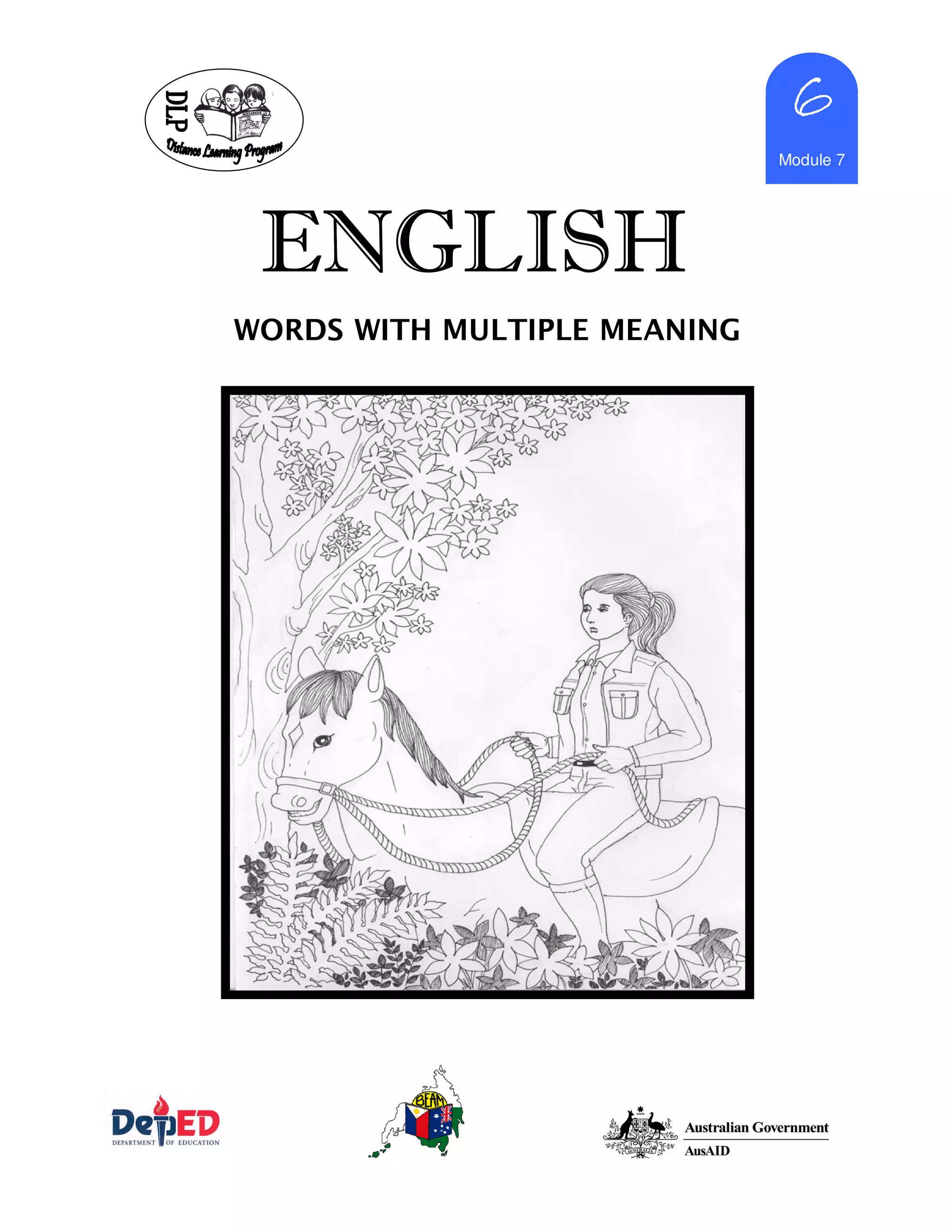 English 6-dlp-7-words-with-multiple-meaning | PDF