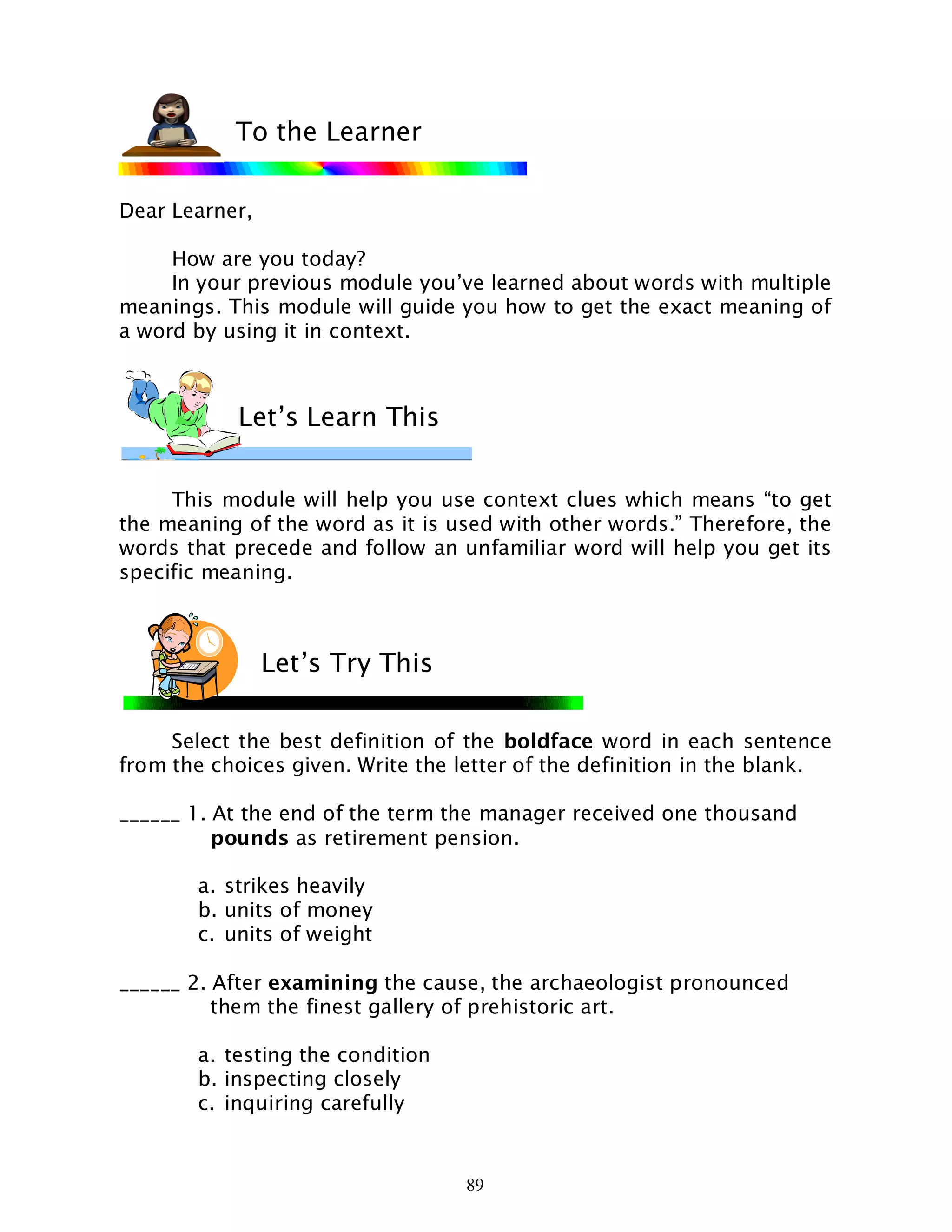 English 6-dlp-8-decoding-meaning-of-unfamiliar-words-using-context | PDF