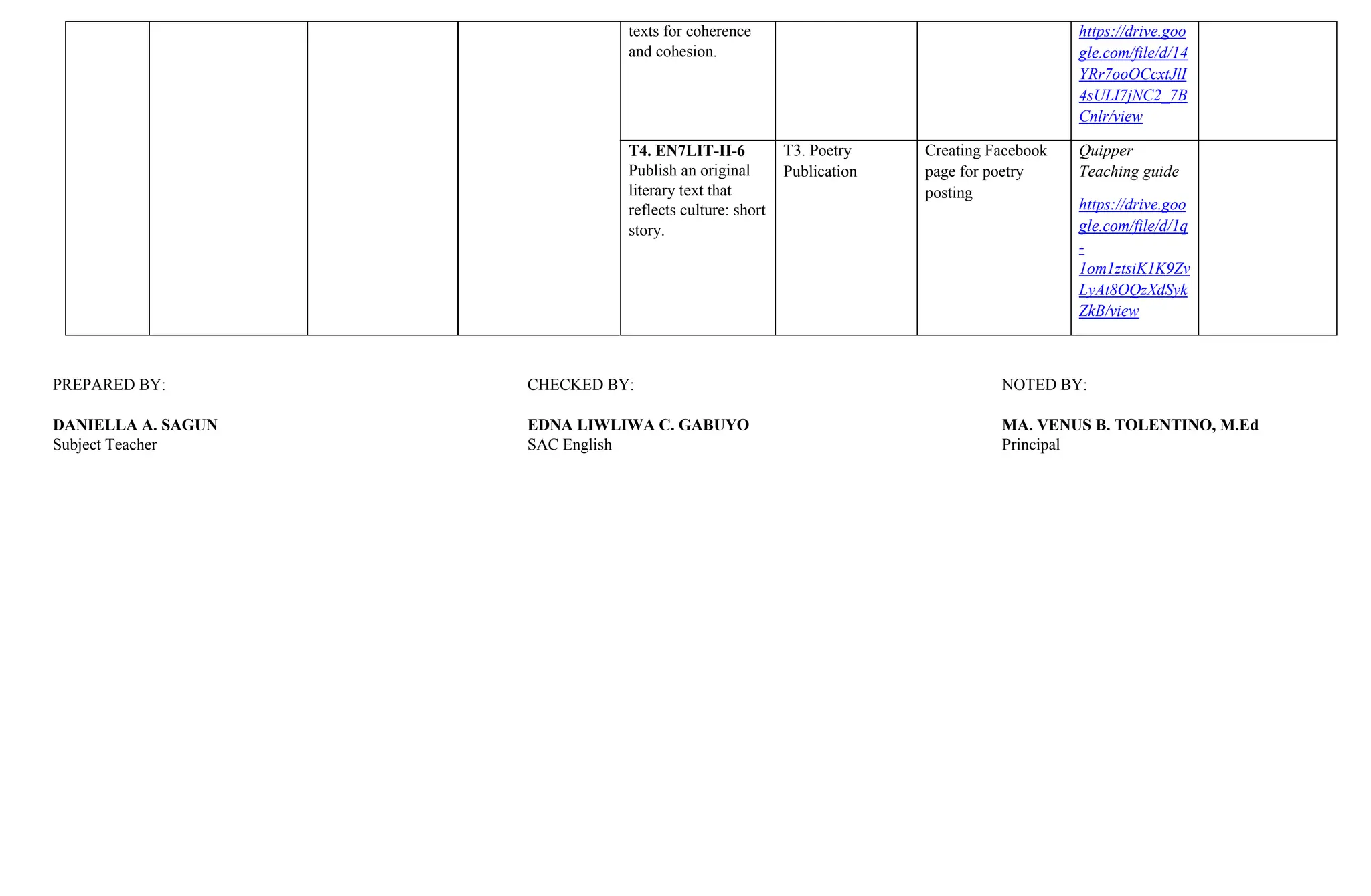 ENGLISH-7-CURRICULUM MAP- MATATAG CURRICULUM | DOCX
