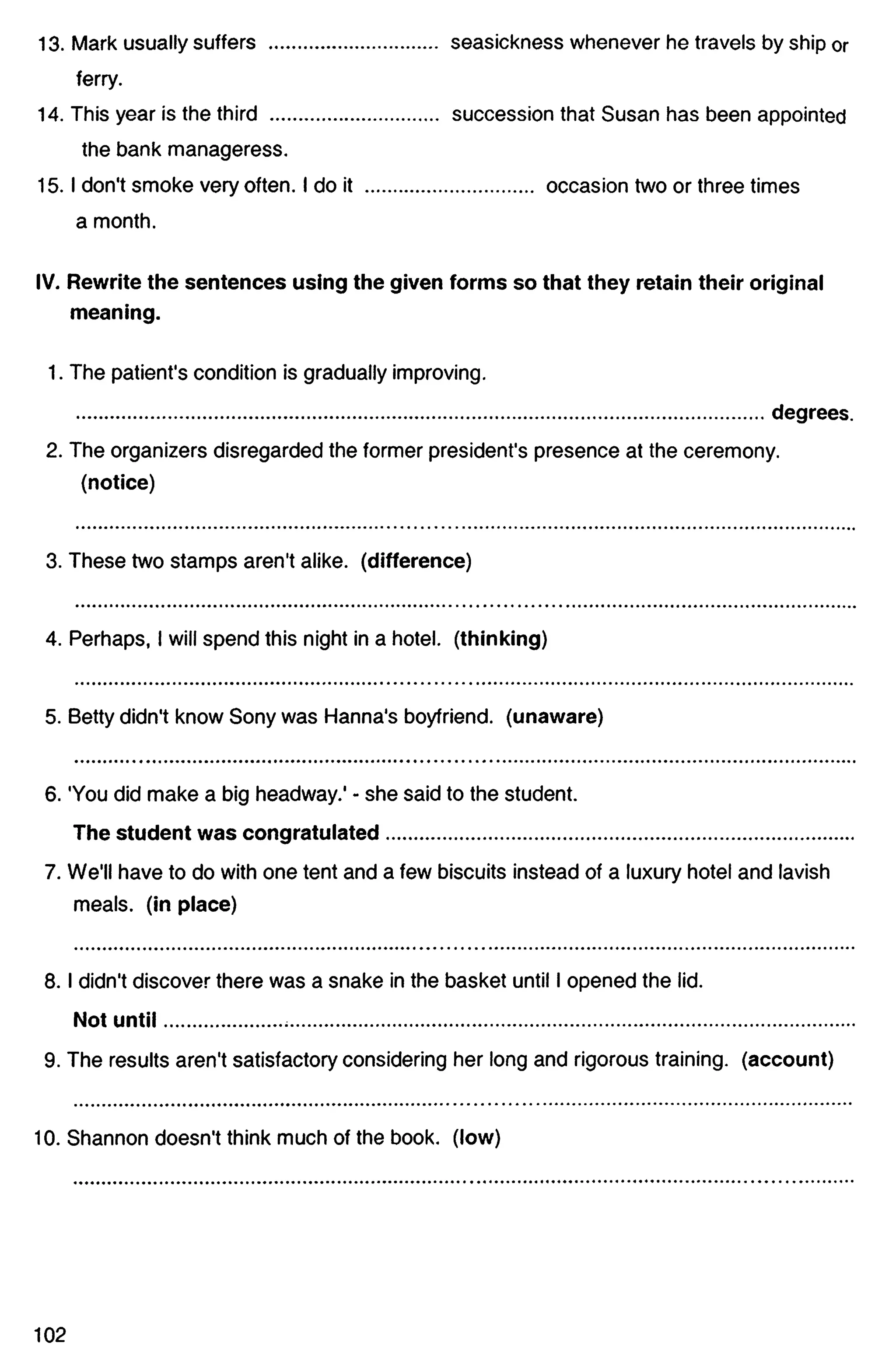 English advanced vocabulary and structure practice | PDF
