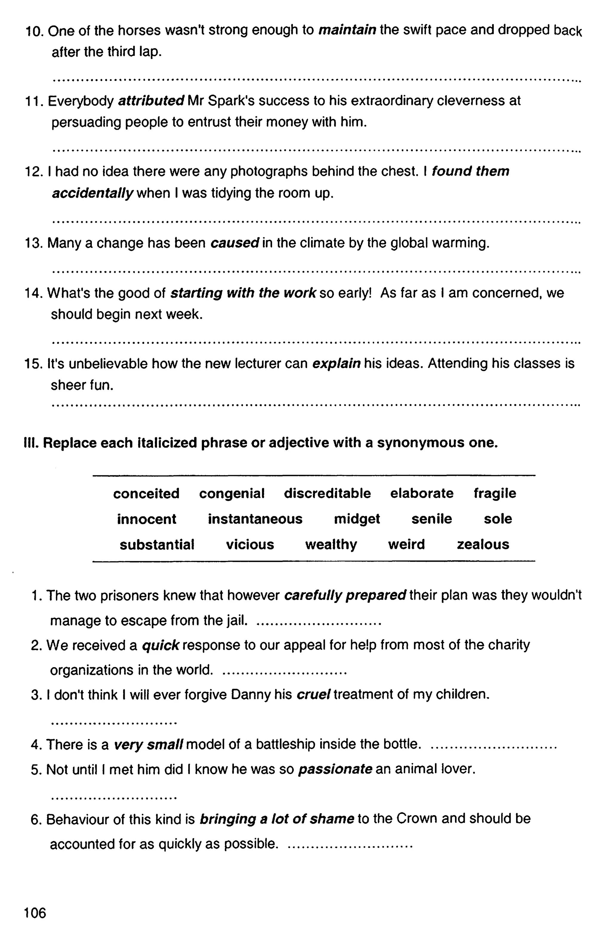 English advanced vocabulary and structure practice | PDF