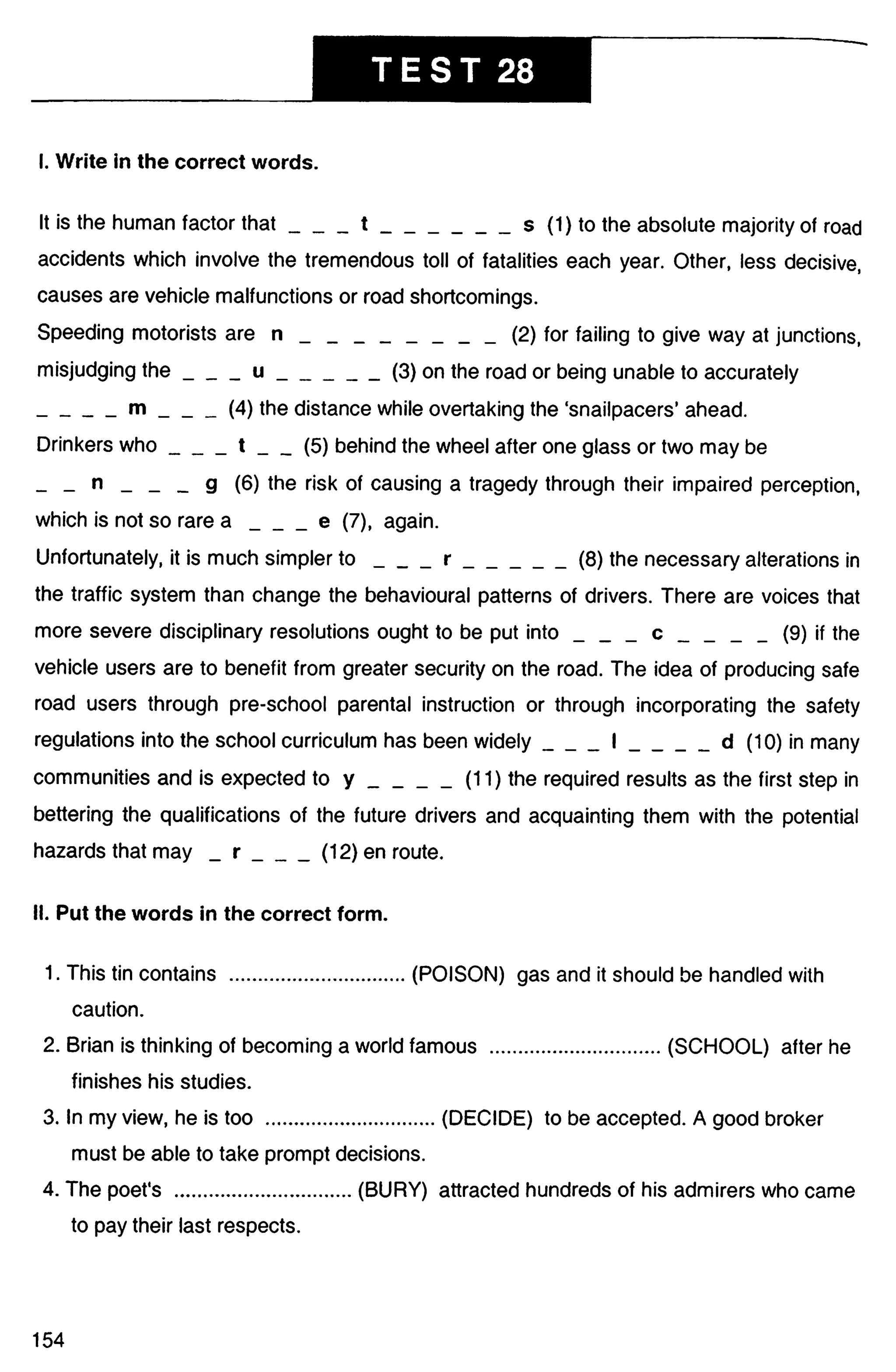 English advanced vocabulary and structure practice | PDF