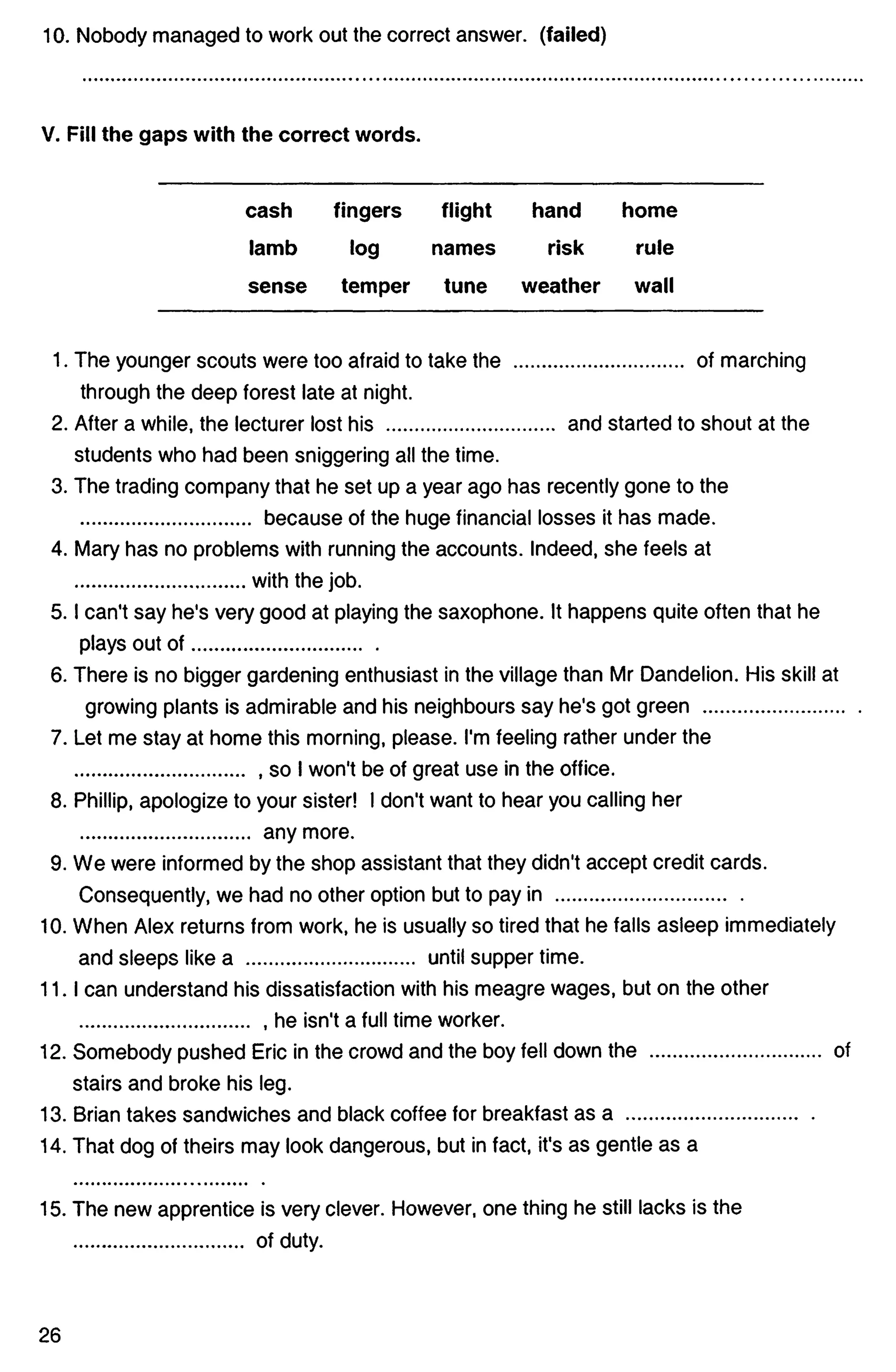 English advanced vocabulary and structure practice | PDF