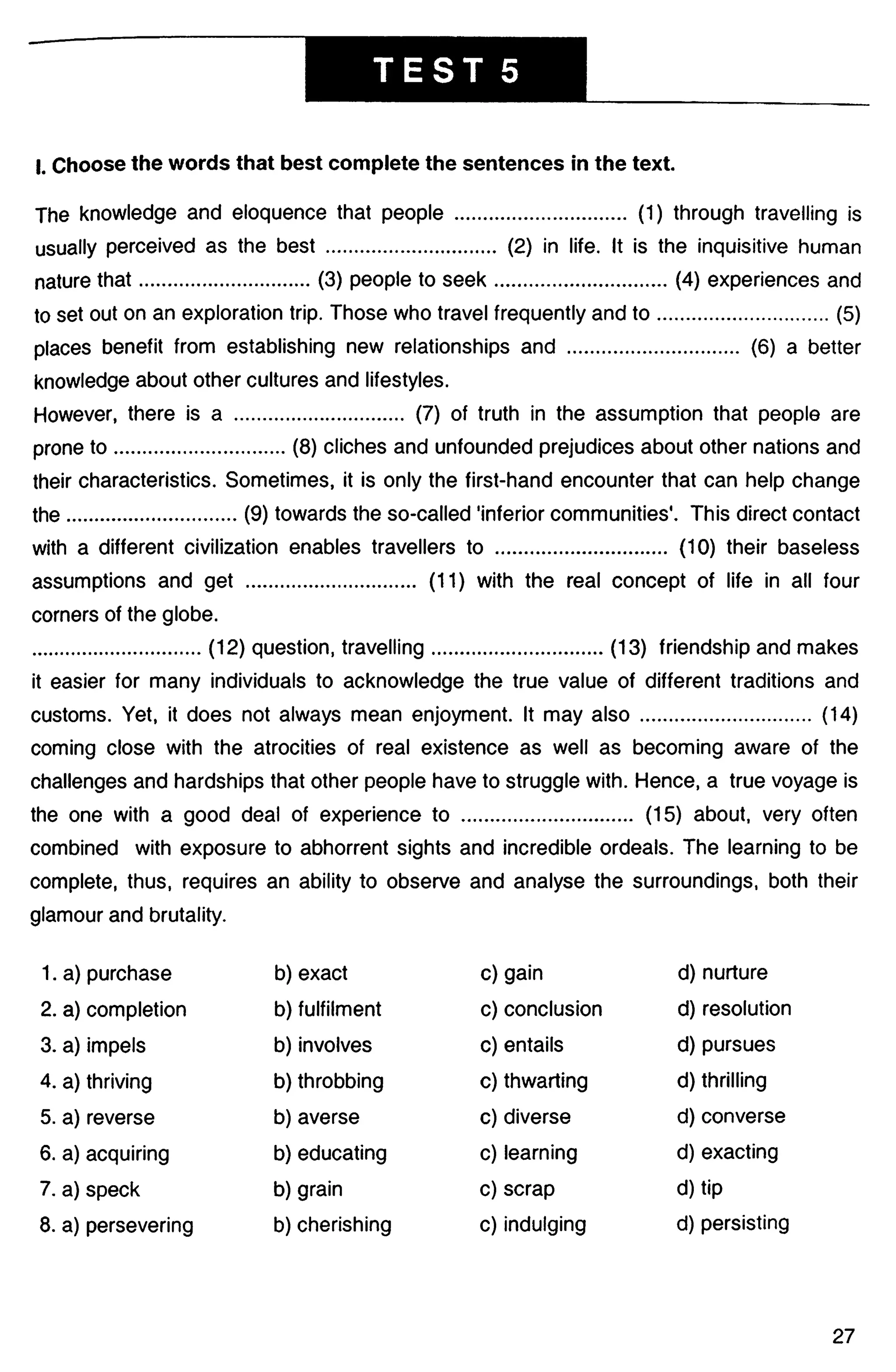 English advanced vocabulary and structure practice | PDF